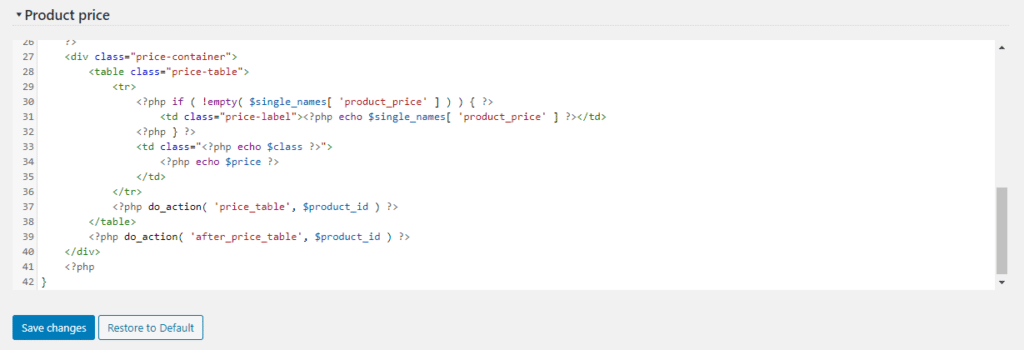 Product Page Template Editor • impleCode