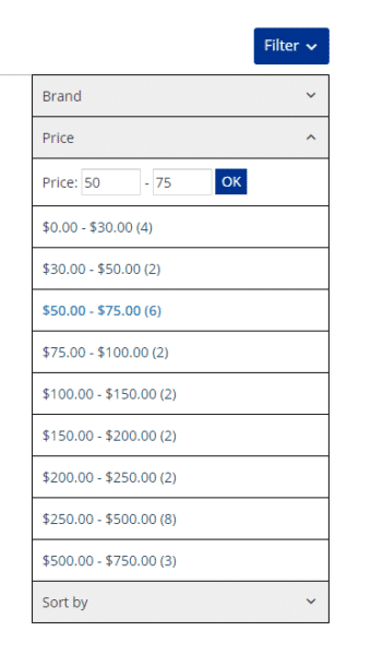 Always show grouped filters • impleCode
