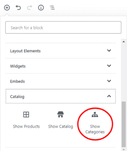 Show Categories block • impleCode