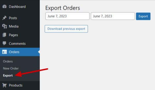 Export Orders • impleCode